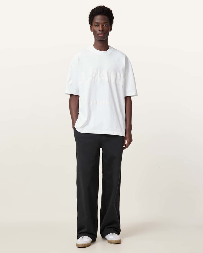 Biggy Oversized Logo Print T-Shirt Optic White | ALLSAINTS US